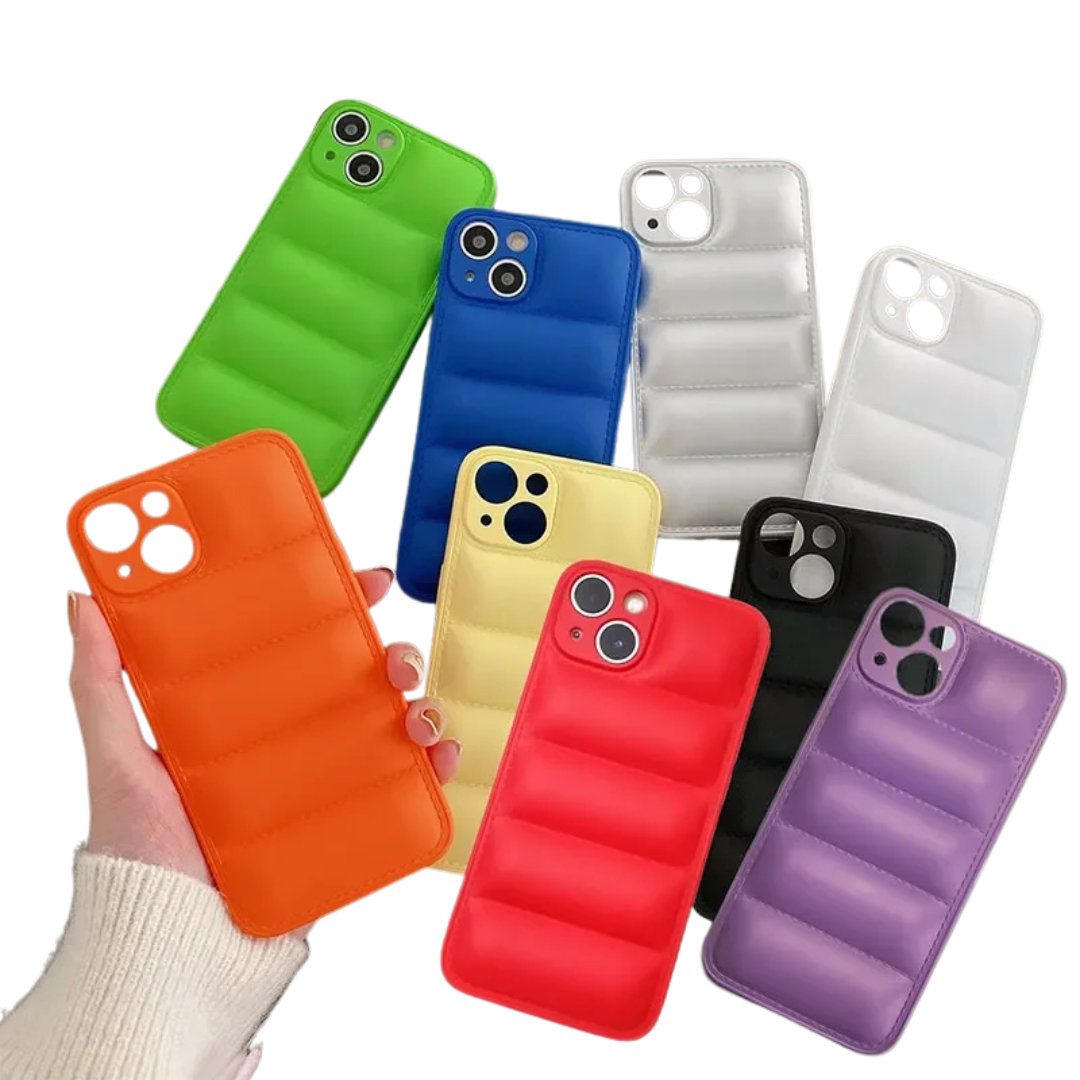Puff jacket silicon case for iPhone 11,12,13,14,15,16,17 – Glitterdco